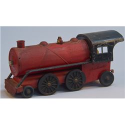 Vintage COR-COR Toys Painted Tin Engine w/ Coal Tender