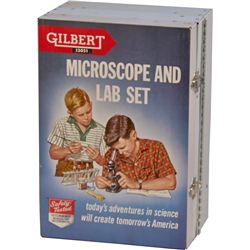 Vintage Gilbert No. 13051 Microscope And Lab Set Scienc