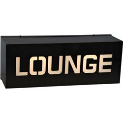 Light Up Metal Box "Lounge" Sign