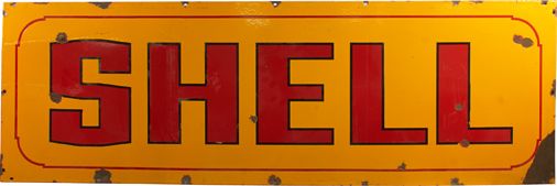 "SHELL" Porcelain Sign