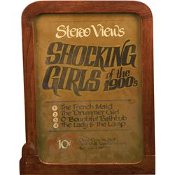 "Shocking Girls of the 1900s" Mutoscope Marquee Sign
