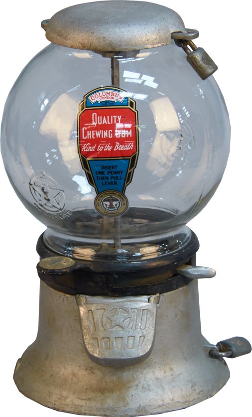 1 Cent Columbus Model 46 Gumball Vending Machine