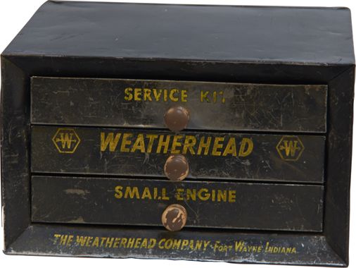 Vintage Metal 3-Drawer Weatherhead Service Kit/Small