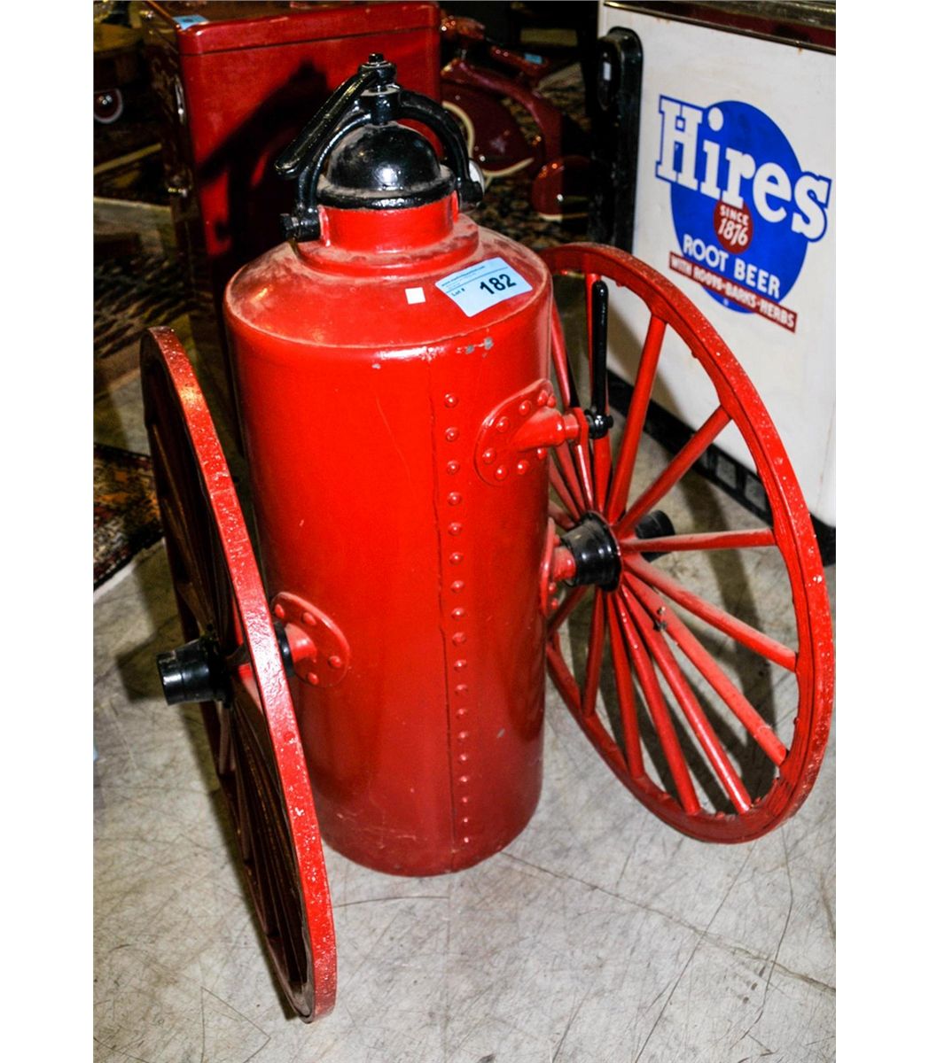 Turn of the last century horse drawn fire cart
