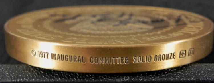 Jimmy Carter Signed Bronze Coin Franklin Mint 1977