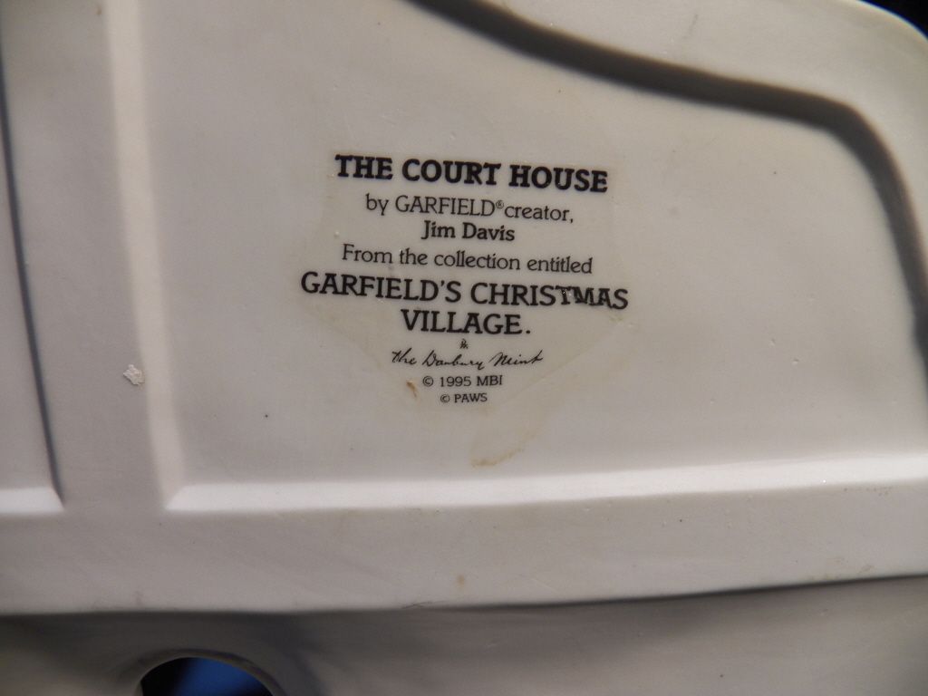 Garfield Christmas Village The Court House by Garfield Creator Jim Davis