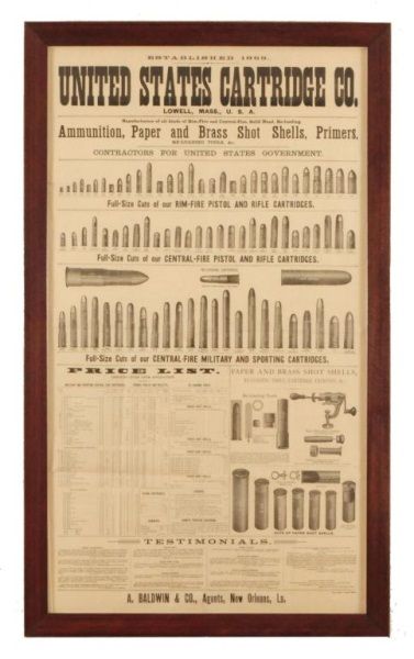 US Cartridge Co. Advertising Poster New Orleans La
