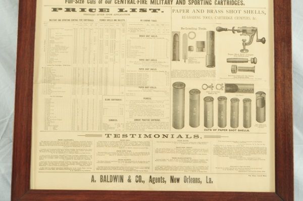 US Cartridge Co. Advertising Poster New Orleans La