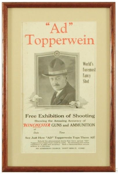 Winchester Topperwein Shooting Exhibition Poster