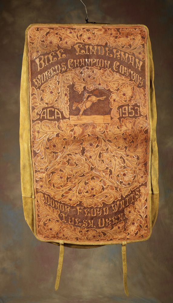 Bill Linderman World Champion Presentation Tooled Leather Garment Bag