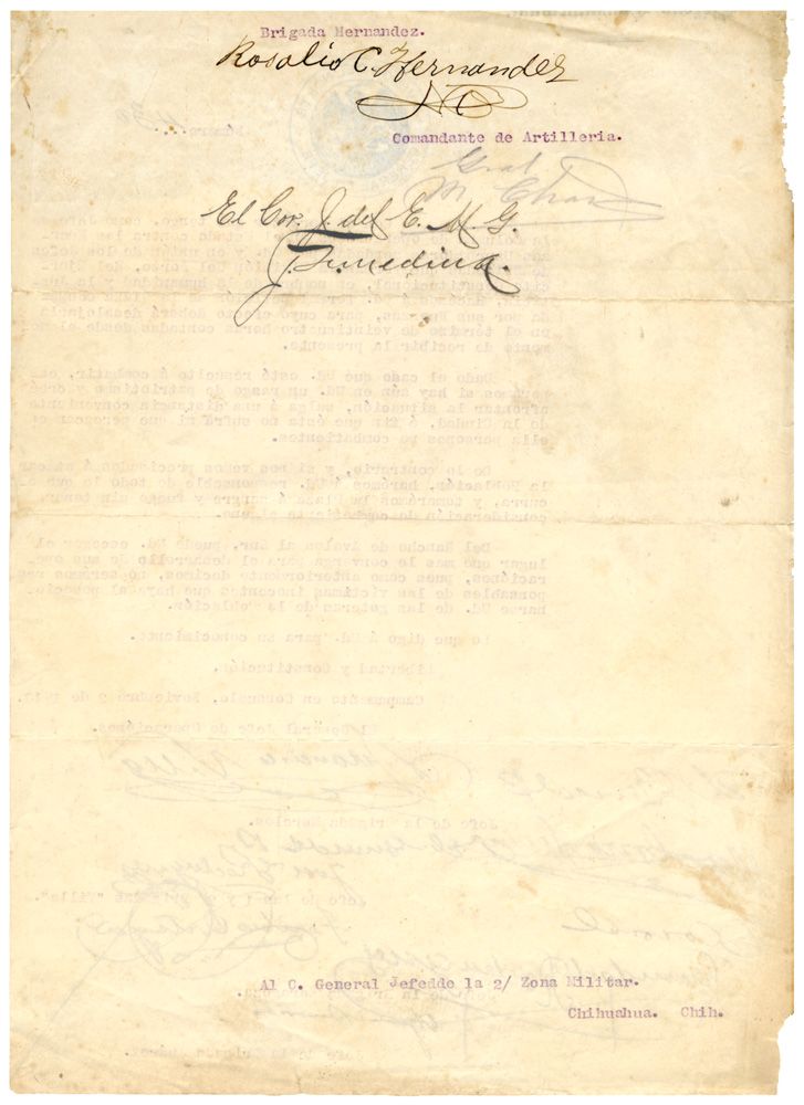 Important and & Historical Pancho Villa Letter