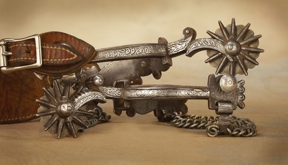 J Tapia Marked Spur with Vintage Matching Mate