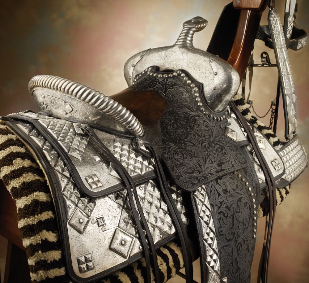 Edward H Bohlin Cluster Special Sterling Silver Parade Saddle