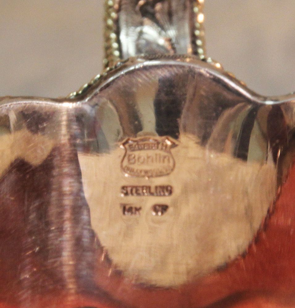 Three-color 14k gold & sterling silver Edward H. Bohlin Spurs