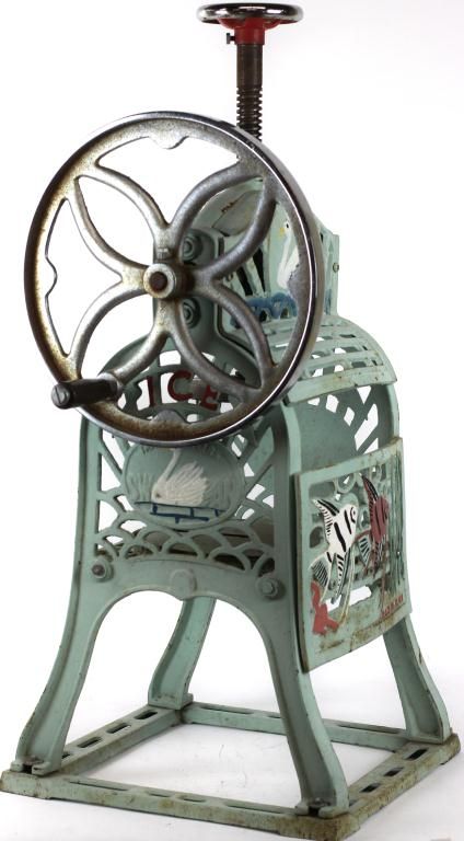 Unique cast iron ice shaver