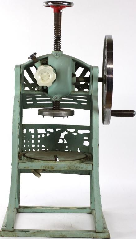 Unique cast iron ice shaver