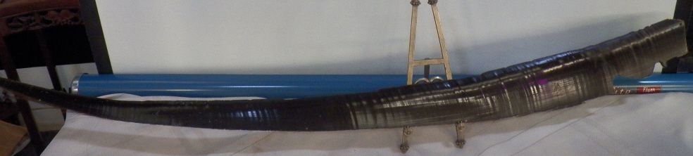 45" Long Alaskan Native signed Baleen 45" Long Alaskan Native Eskimo ...
