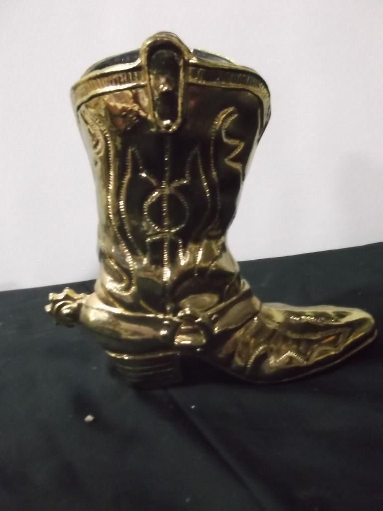 Brass Cowboy Boot with Spur