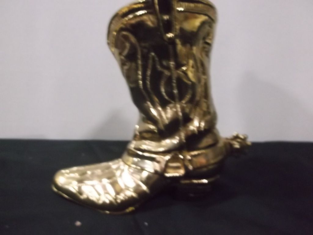 Brass Cowboy Boot with Spur