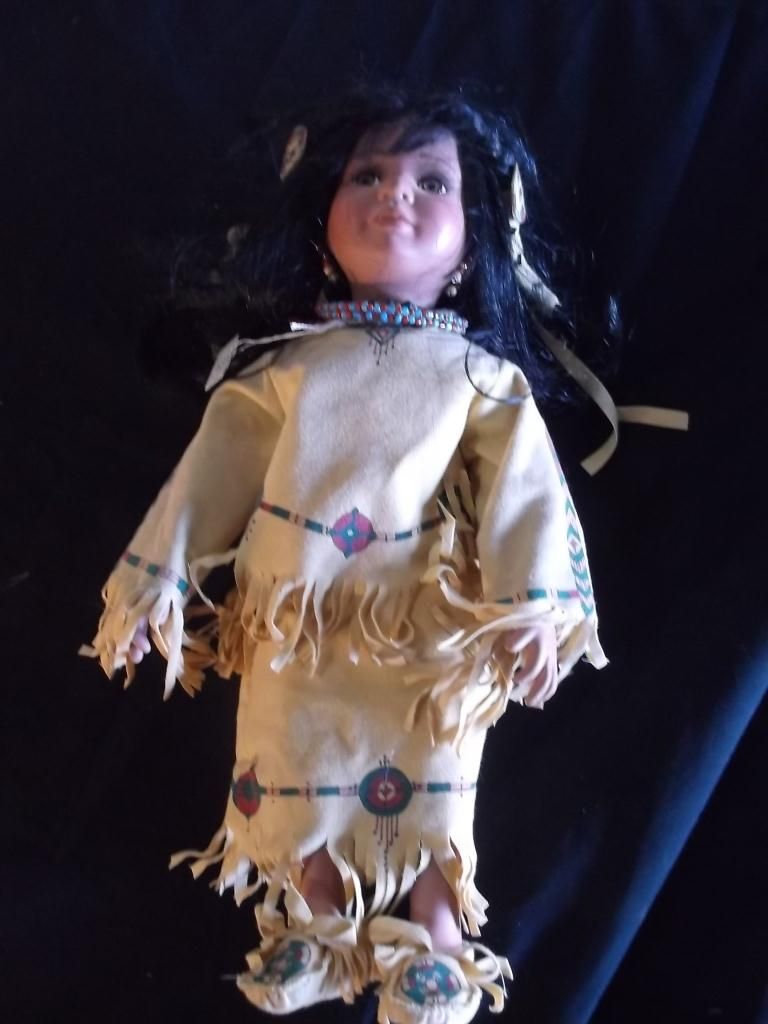 Porcelain Indian Doll from the Hamilton Collection Nicely dressed ...