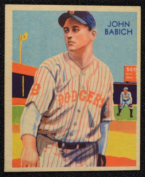 34/36 Diamond Stars baseball card #82 BABICH VG/EX+ BOOK VALUE $100