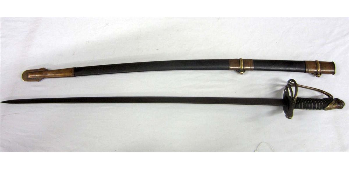 CONFEDERATE STATES CS CIVIL WAR ERA ARMY CAVALRY SWORD AND SCABBARD