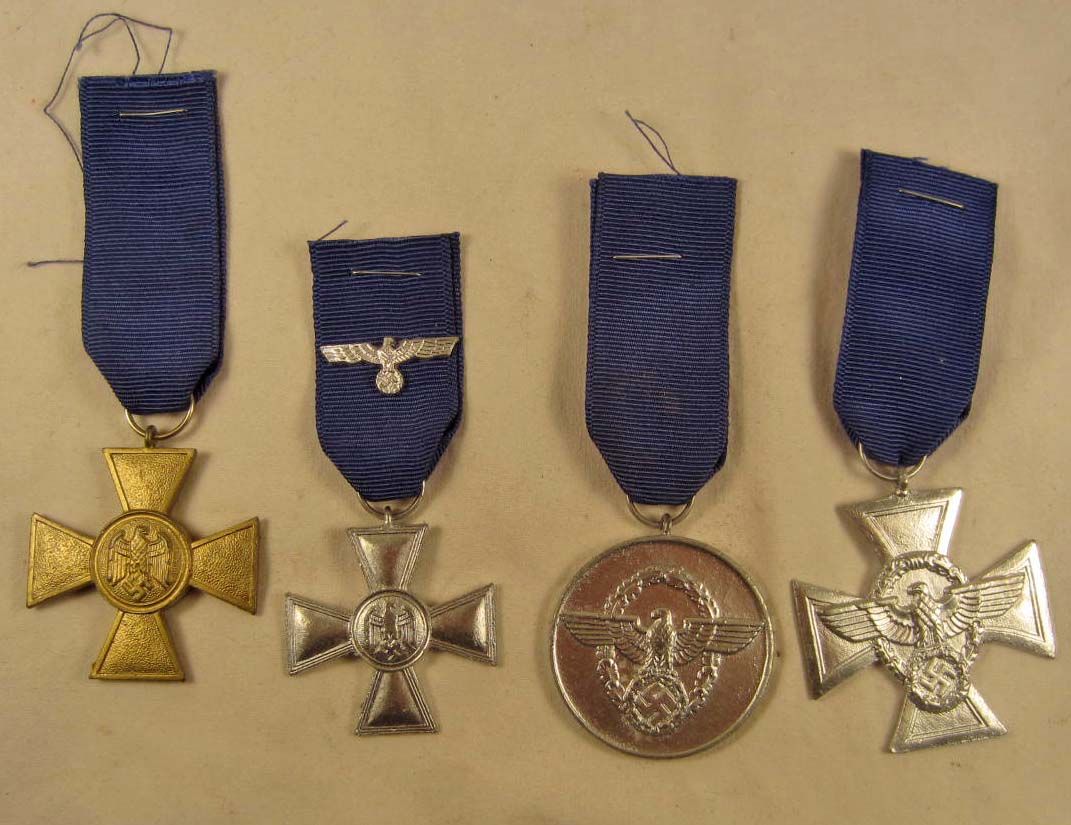 LOT OF GERMAN NAZI LONG SERVICE DECORATION