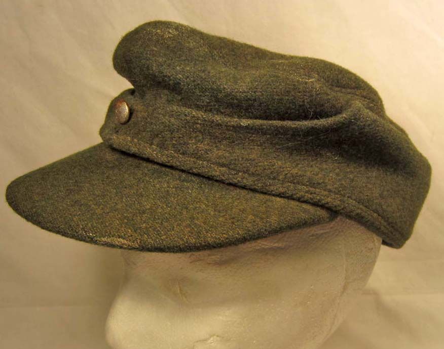 GERMAN NAZI CAP - GREEN WOOL