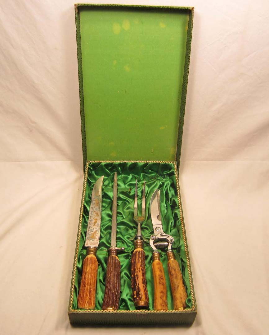EARLY GERMAN NAZI MEAT CARVING SET W/ CASE