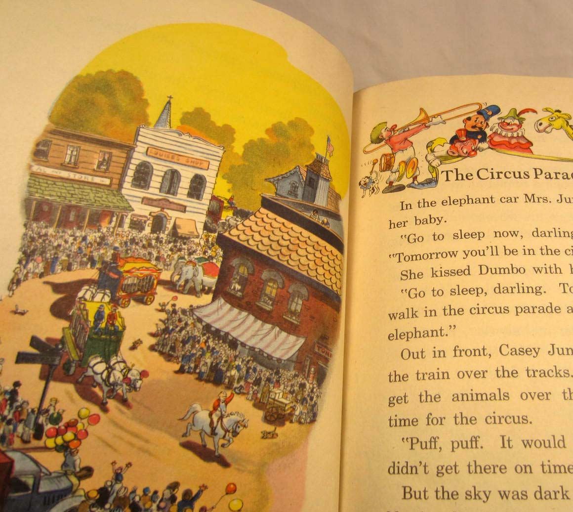 1948 "DUMBO OF THE CIRCUS" WALT DISNEY HARDCOVER BOOK