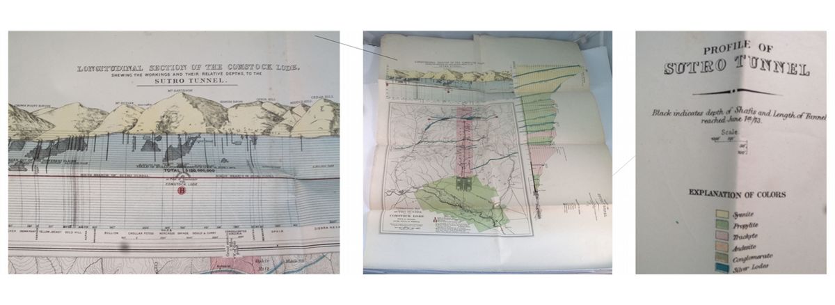 Sutro Tunnel and Comstock Map