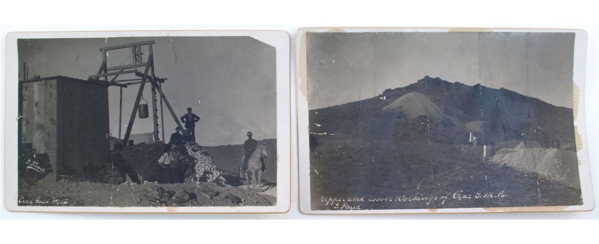 Early photographs of Rawhide mining cites.