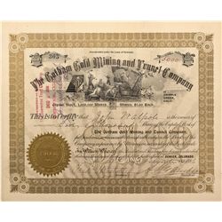 Gotham Gold Mining and Tunnel Company Stock Certificate
