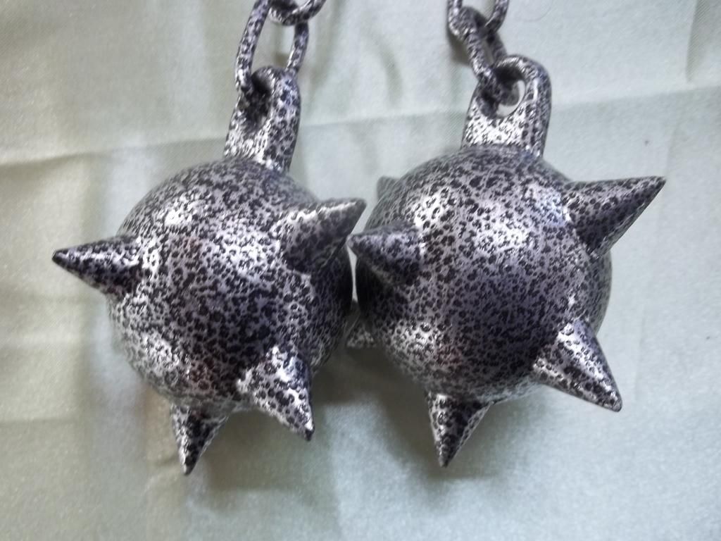 Double Ball Medieval Flail W/Steel Spiked Balls