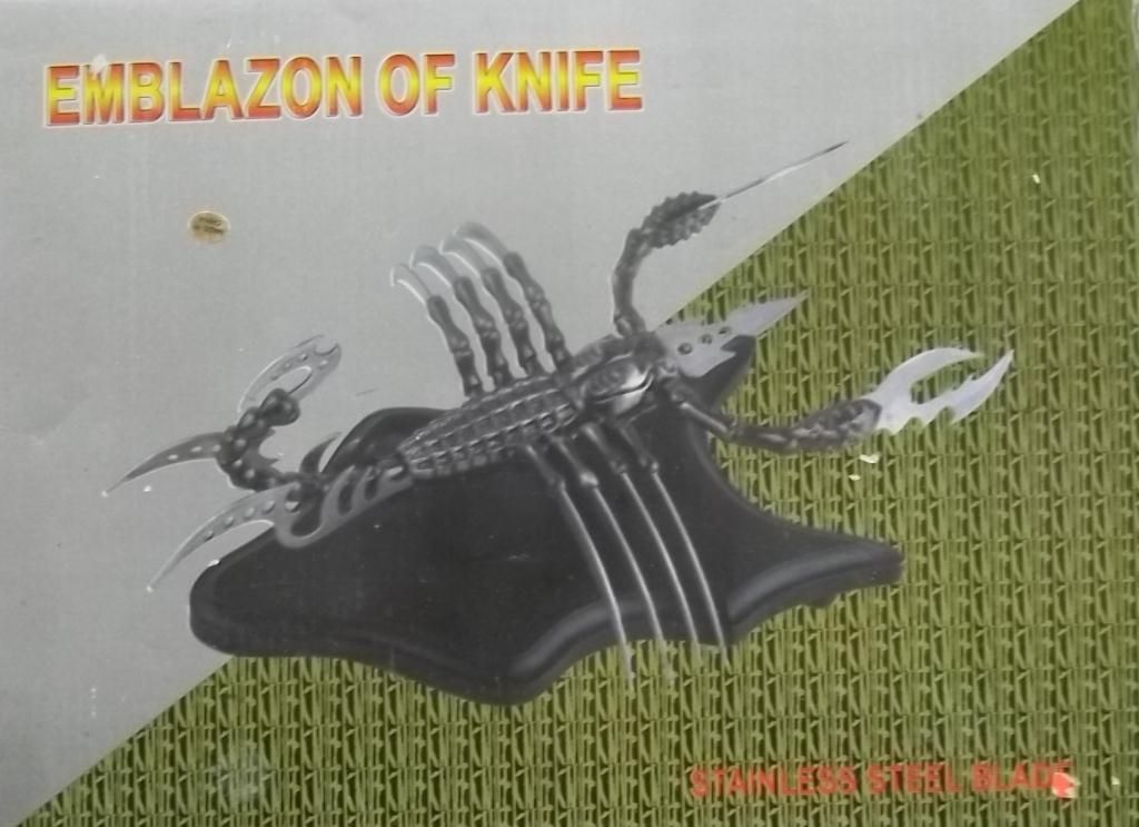 Emblazon Of Knife Stainless Steel Scorpion W/