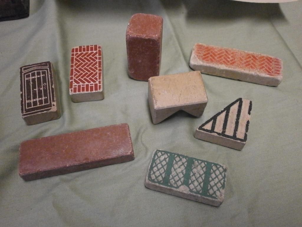 Antique English Lott's Tudor Toy Building Blocks