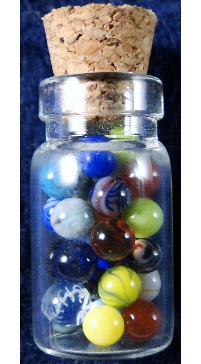 Marbles: Lot 67. Contemporary Handmade. J.H. Hooper jar and miniature ...