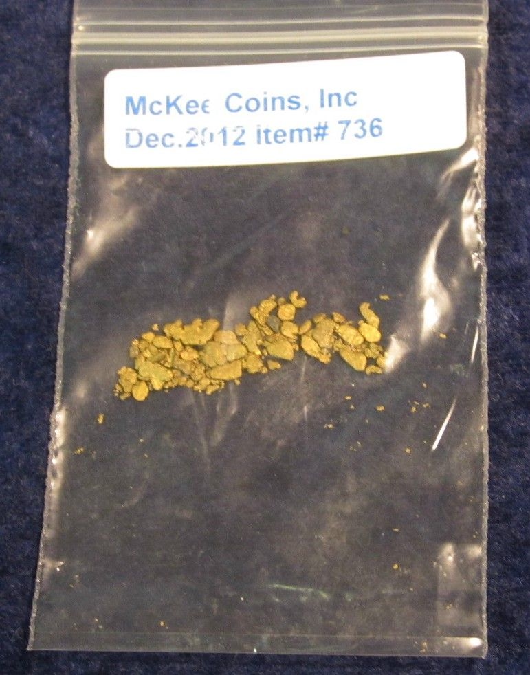 736. 1.2 Grams of Alaska Gold flakes and small nuggets.