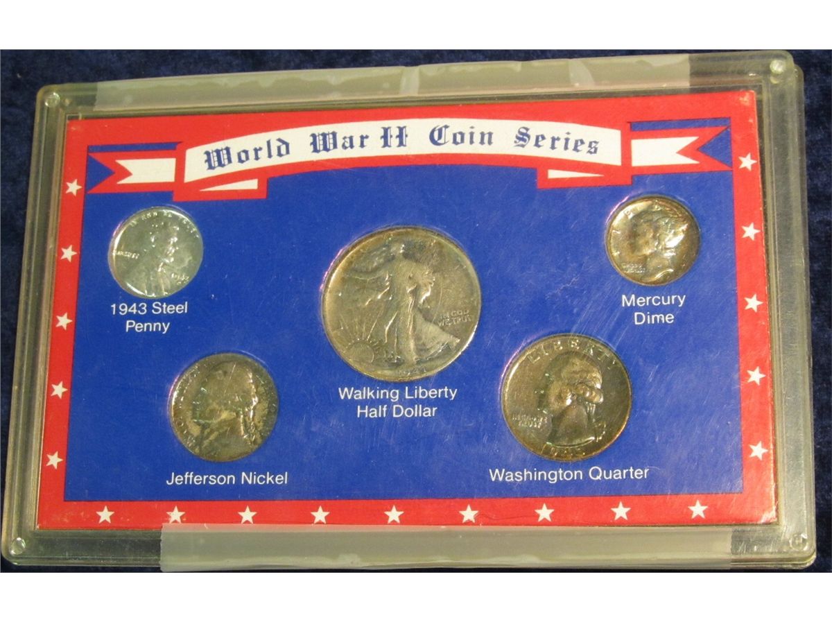 1139. World War II Coin Series. 5-Coin Set.