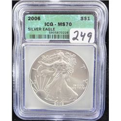 2006 SILVER EAGLE - ICG MS70