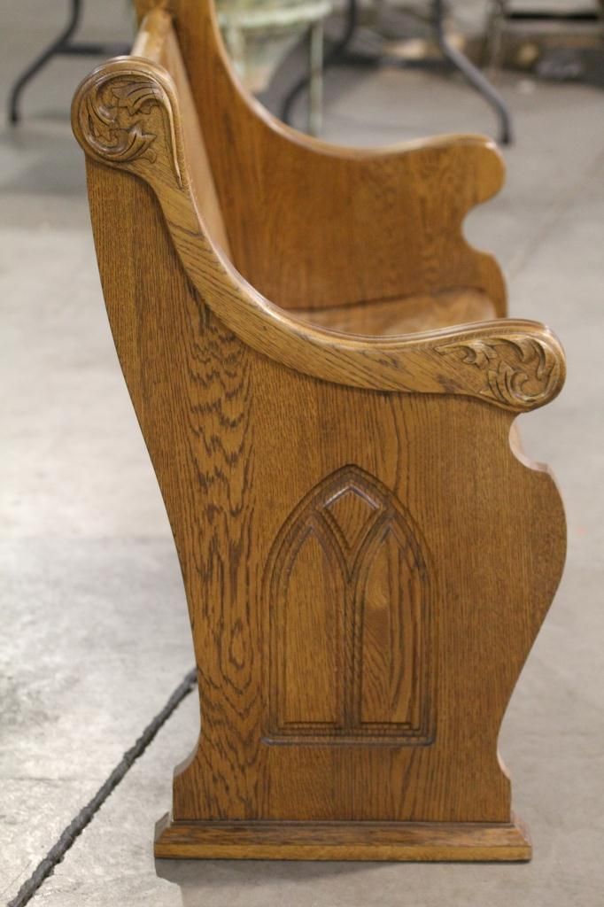 Antique Oak Church Pew