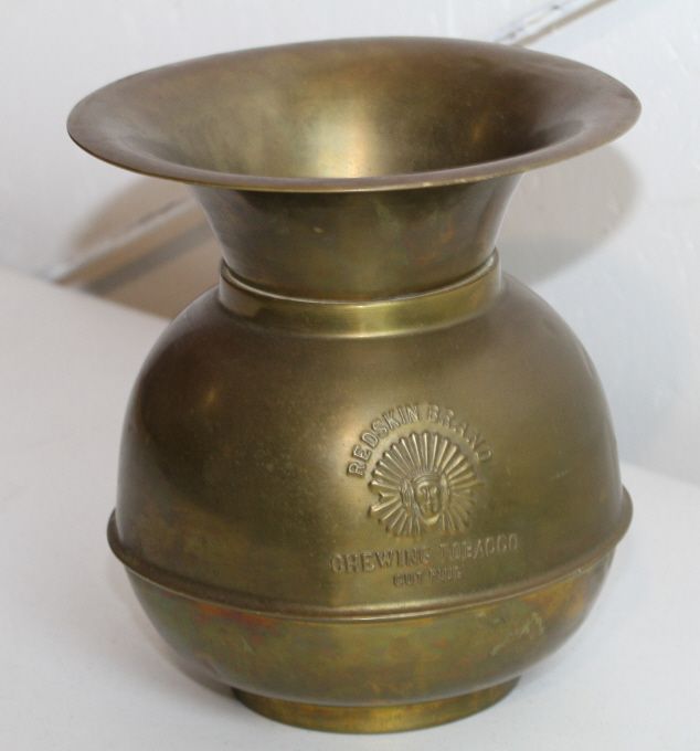 Redskin Brand Chewing Tobacco Spittoon