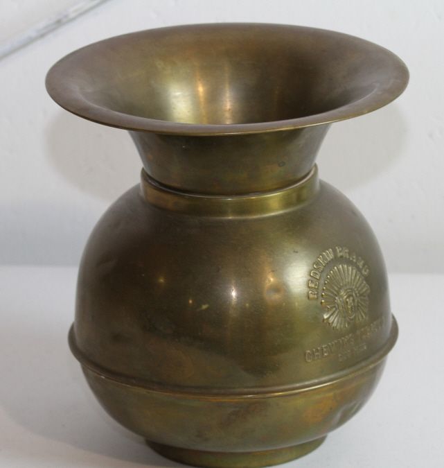 Redskin Brand Chewing Tobacco Spittoon