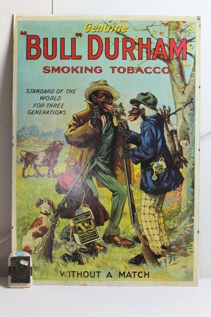 "Bull" Durham Black Americana Sign