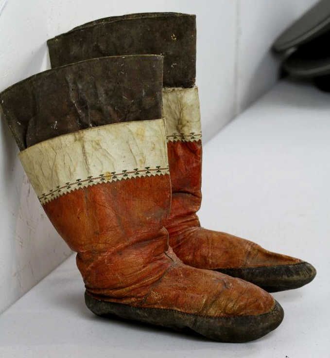 Native American Elk Skin Moccasin Boots