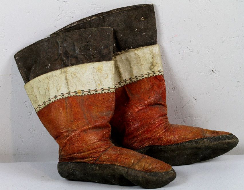Native American Elk Skin Moccasin Boots