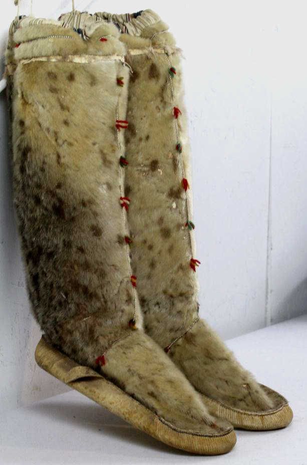 Inuit Eskimo Leopard Seal Skin Mukluks