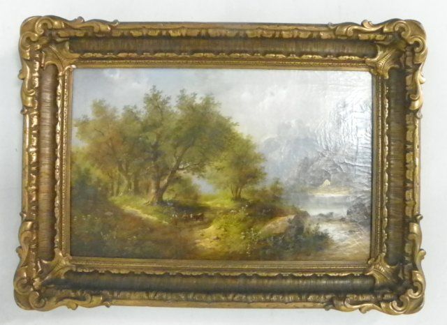 Pair 19th c. oil paintings signed E. Boehm