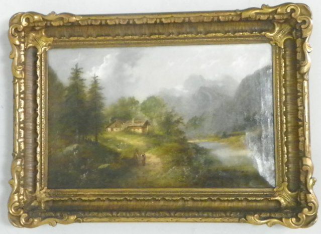 Pair 19th c. oil paintings signed E. Boehm