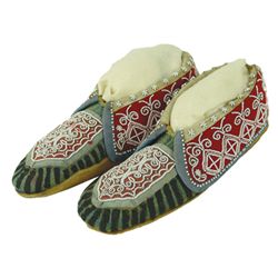Micmac Beaded Moccasins